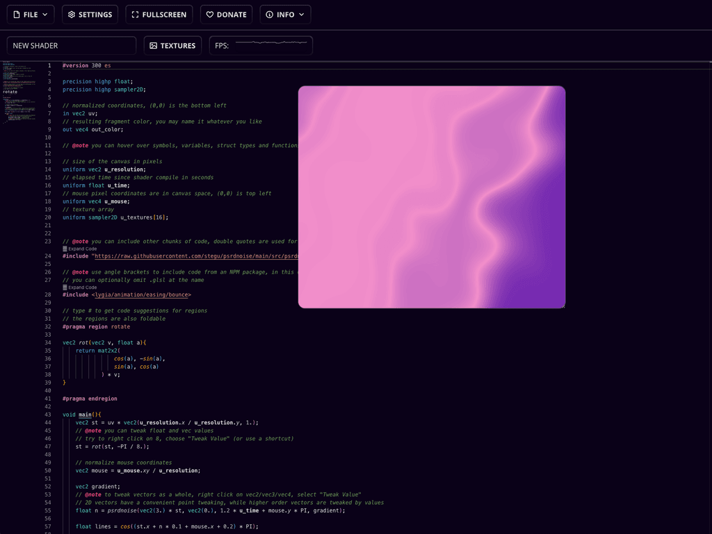 GLSL viewer | Three.js Resources